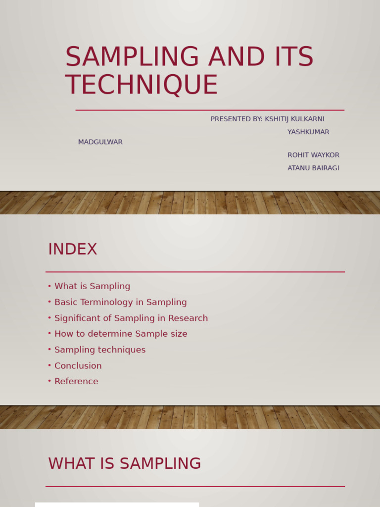 Sampling and Its Technique | PDF