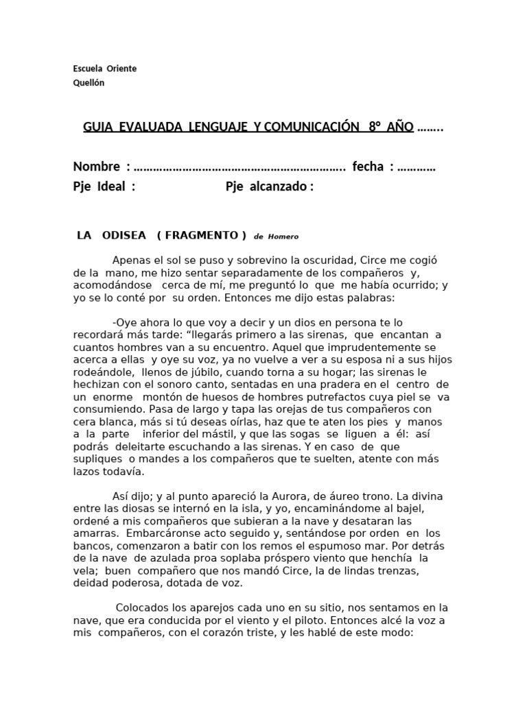 Guia Evaluada Epica | PDF