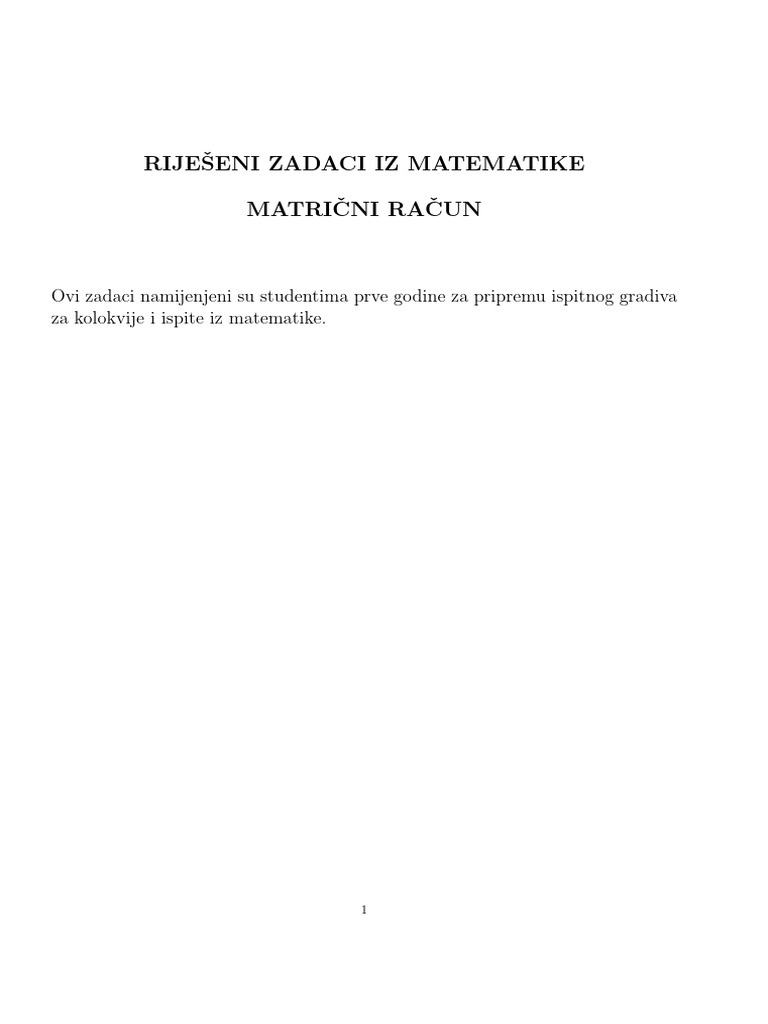 VJ - Martice 1 1 | PDF