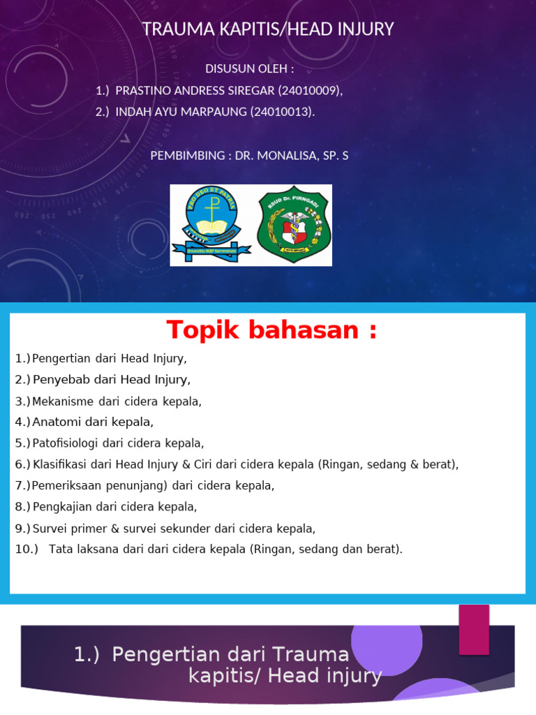 Trauma Kapitis (Head Injury) . | PDF