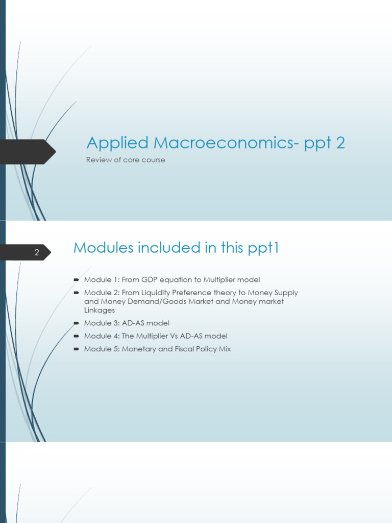 Applied Macroeconomics - ppt2 FdrSaMTwYO | PDF