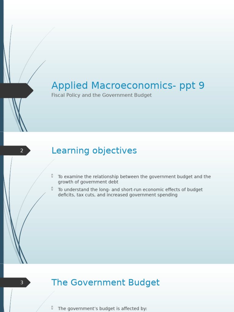 Applied Macroeconomics- Ppt9 MtaszaebhB | PDF
