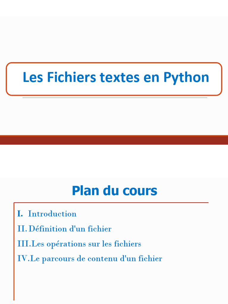 Cours 3SI Les Fichiers en Python | PDF