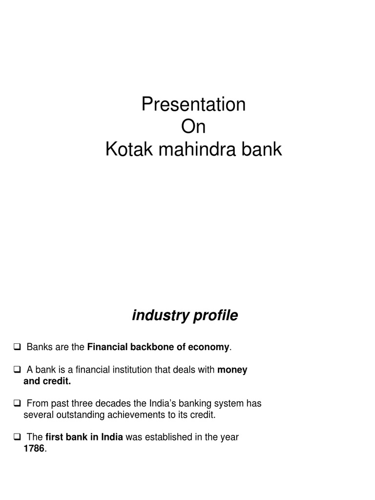 An Overview of Kotak Mahindra Bank: Its History, Products, Services and ...