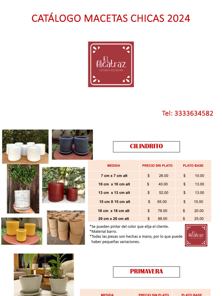 Catálogo Macetas Chicas 2024 | PDF