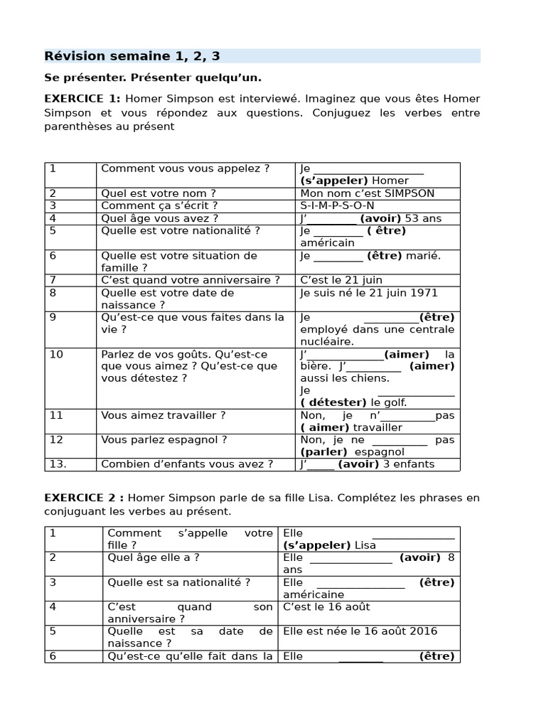 Révision Grammaire 1 2 Et 3 | PDF