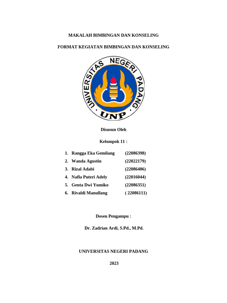 Makalah Bimbingan Dan Konseling. | PDF