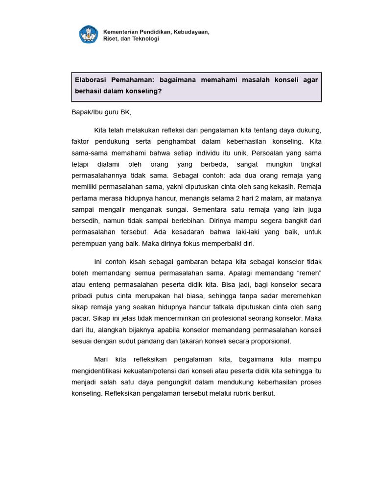 6. Elaborasi BK | PDF