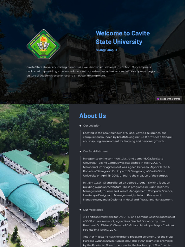 Welcome To Cavite State University | PDF