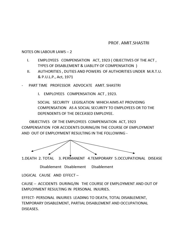 Notes On Labour Laws - 2 | PDF