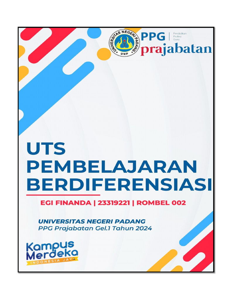 Egi Finanda - 23319221 - Uts Pembelajaran Berdiferensiasi | PDF