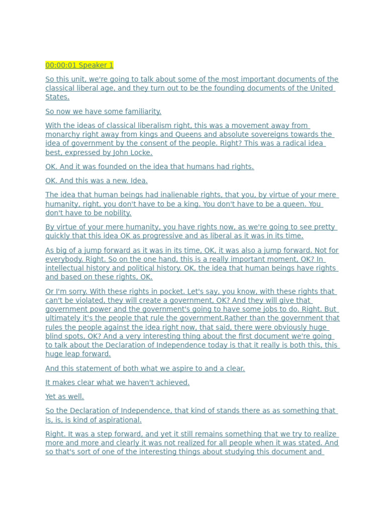 Notes For Declaration of Independence | PDF