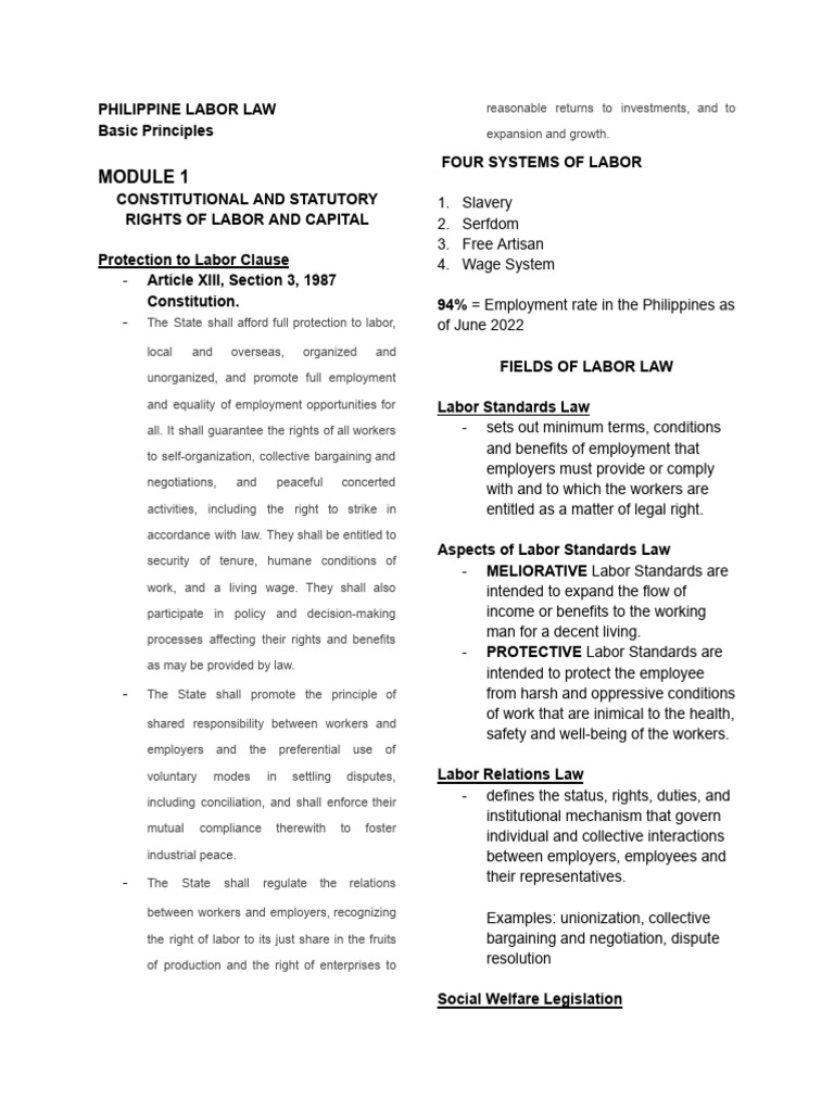 MODULE 1 - Labor Code | PDF