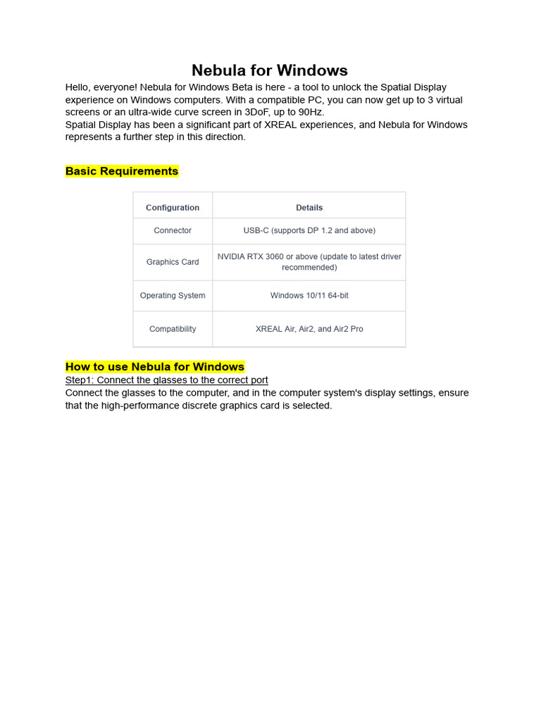 Guide and Notes of Nebula For Windows | PDF | Graphics Processing Unit ...