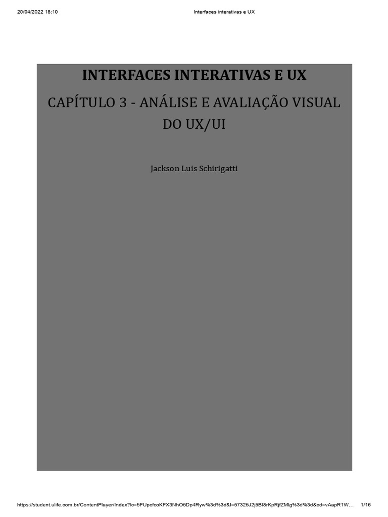 Unidade 3 Interfaces Interativas e UX | PDF