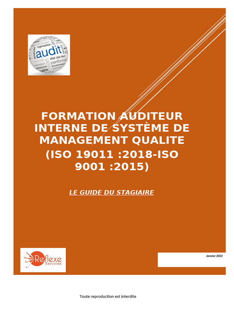 Guide Du Stagiaire Auditeur Interne Qualite | PDF