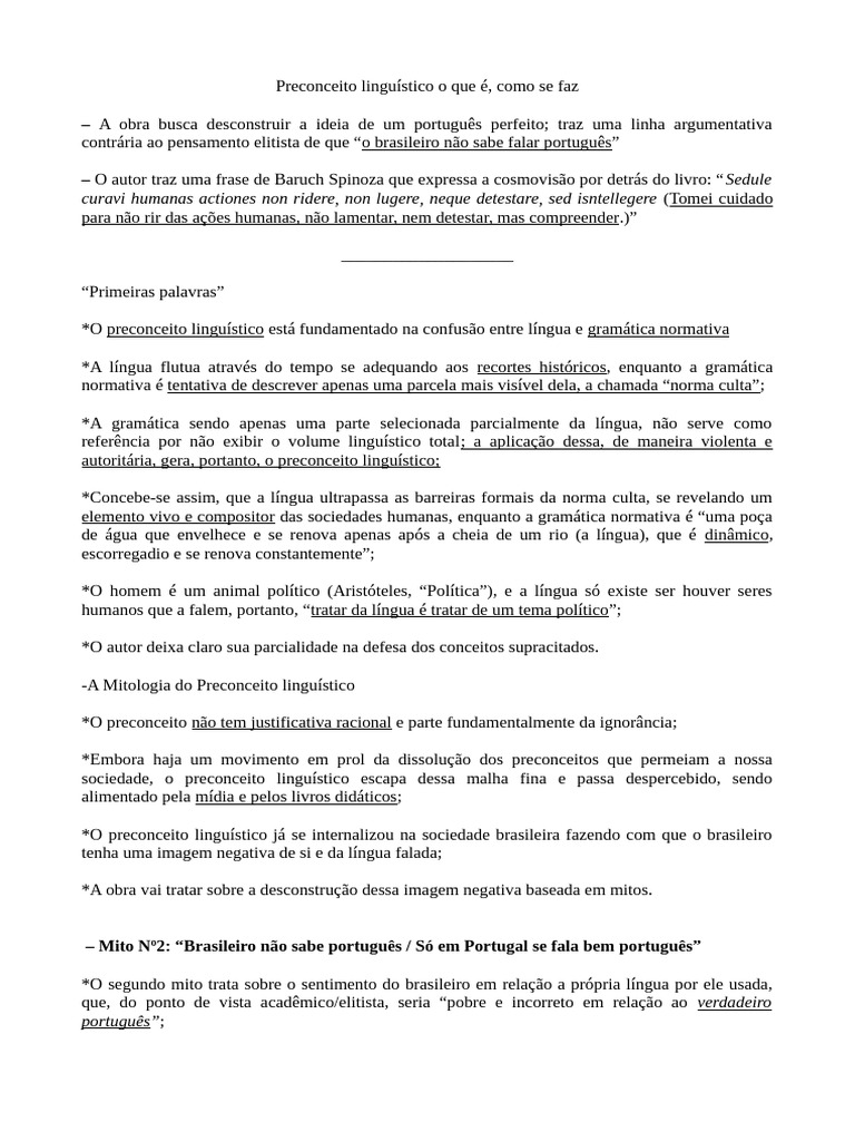 Preconceito Linguístico | PDF