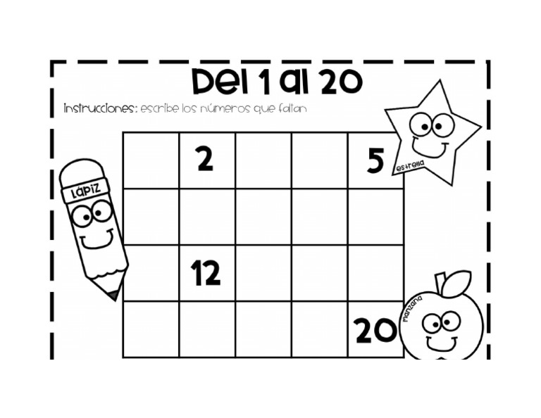 Numeros Del 1 Al 20 | PDF