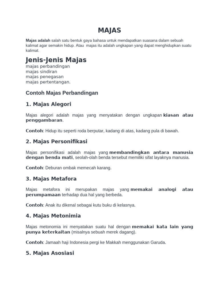 MAJAS | PDF