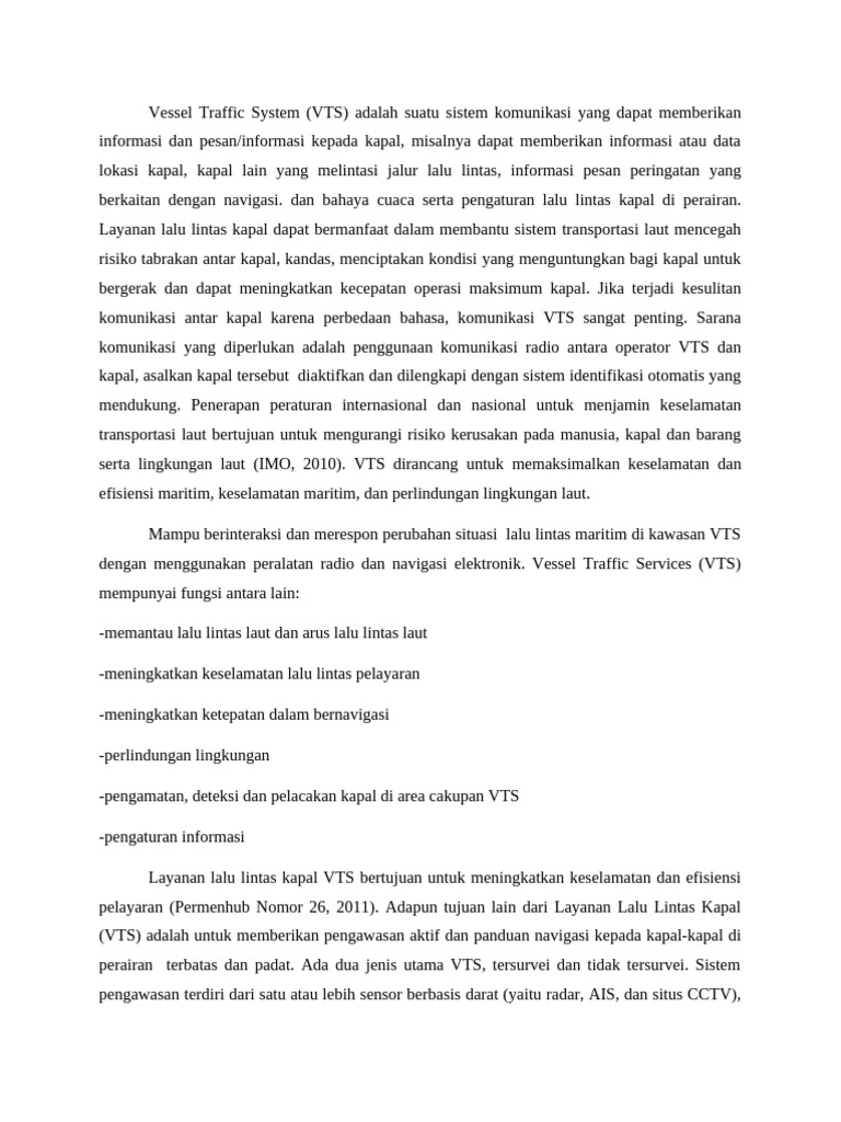 fungsi dan tujuan VTS | PDF