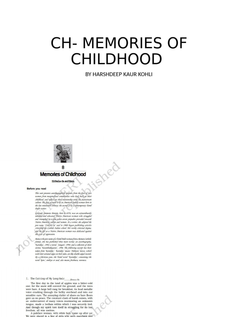 CH - Memories of Childhood | PDF