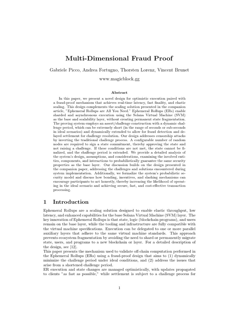 Optimizing Fraud-Proof Rollups | PDF | Formal Verification | Support ...
