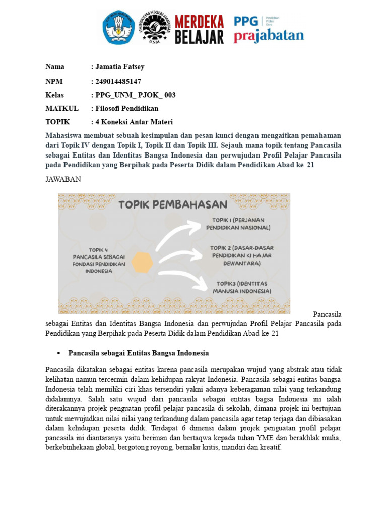 Topik 4 Koneksi Antar Materi FPI | PDF