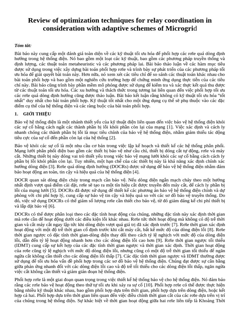 24.08.09 Optimization Techniques For Directional Overcurrent Relay Coordination A Comprehensive ...