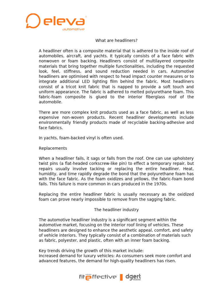 Headliners Info | PDF