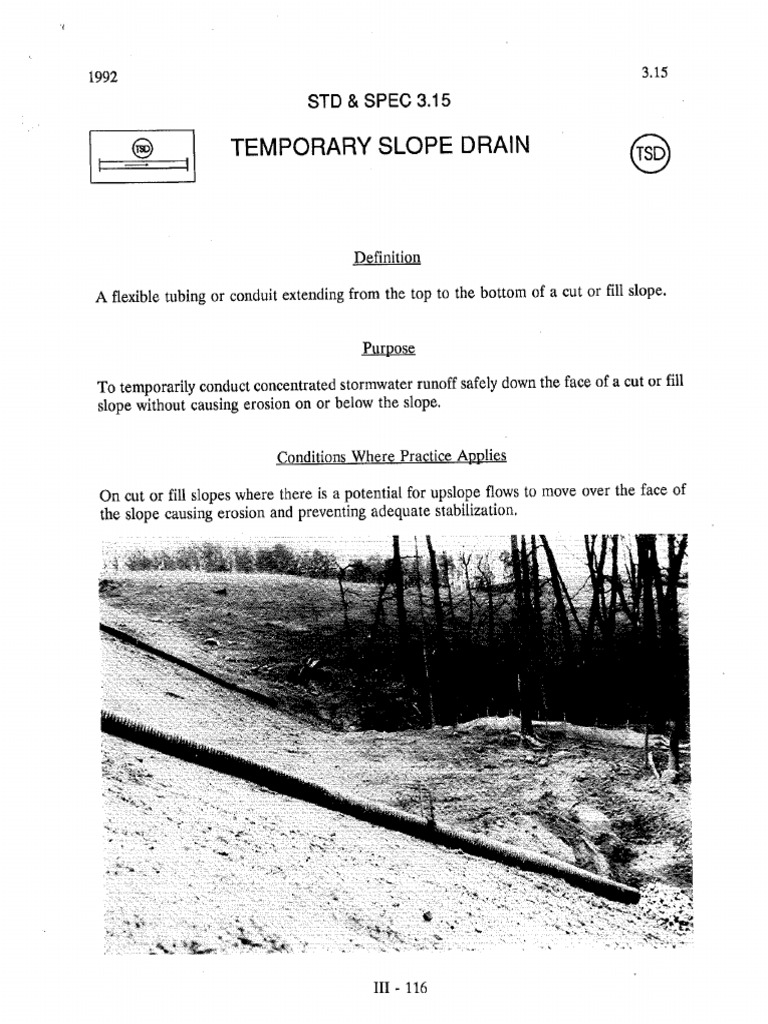 TEMPORARY SLOPE DRAIN | PDF