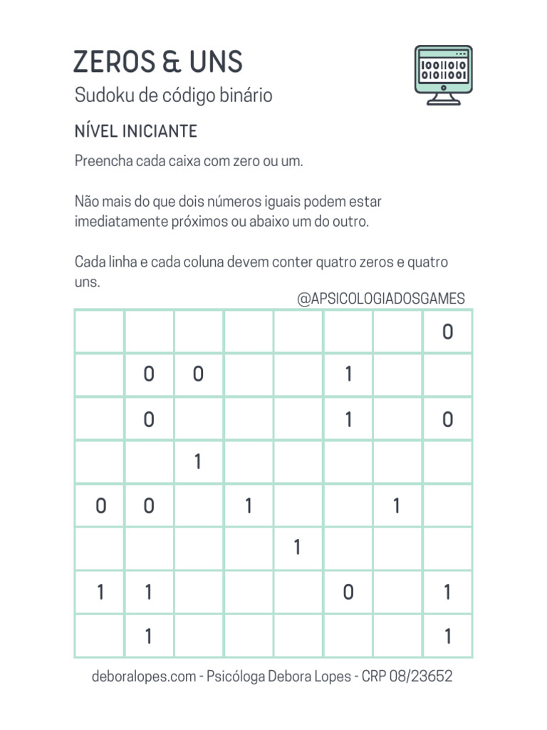 Zeroes & Ones Binary Code Worksheet | PDF