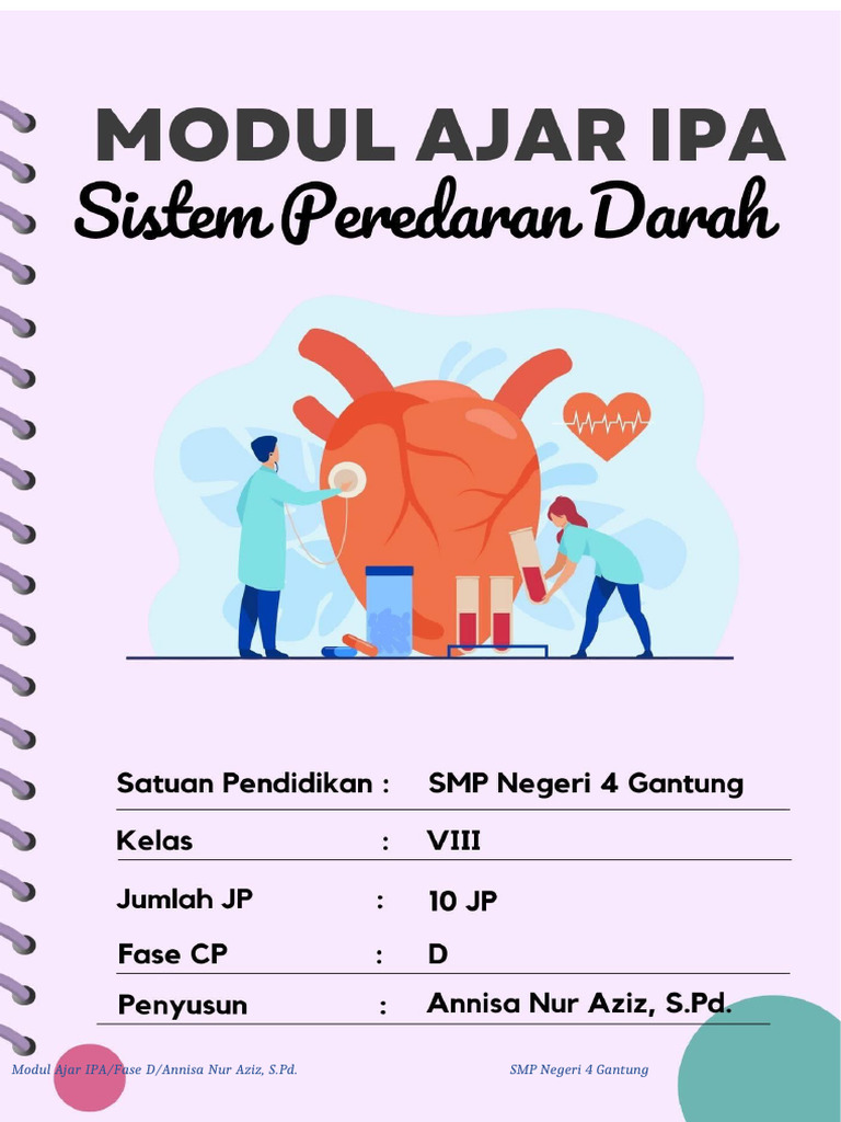 Modul Ajar Ilmu Pengetahuan Alam (Ipa) - Modul Ajar Sistem Peredaran Darah Manusia Fase D - Fase ...