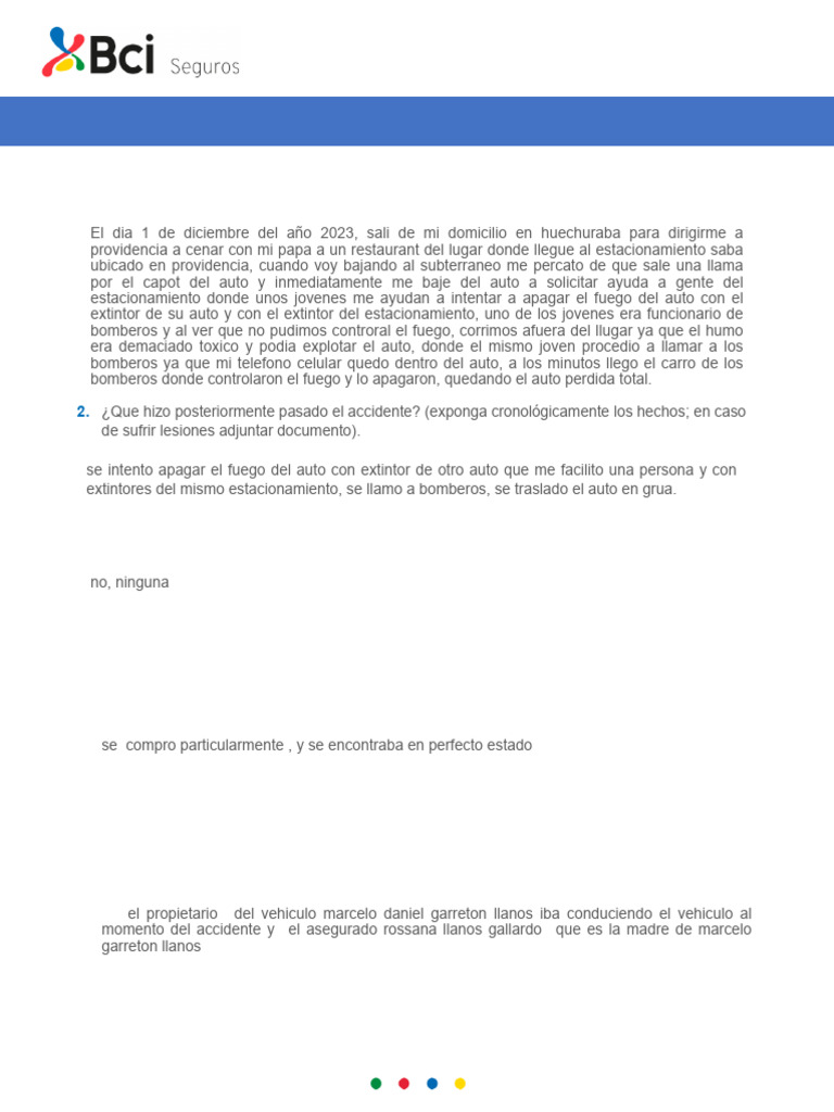 Cuestionario Daño Material 2021 - BCI | PDF