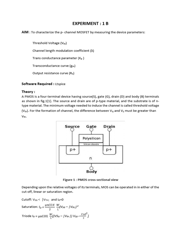 Nmos Pmos Lab 11 | PDF