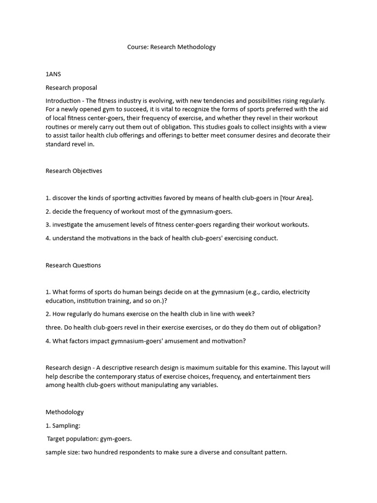 Research Methodology | PDF