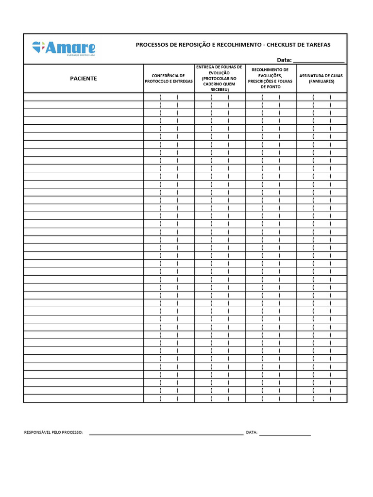 Checklist - Processo de Reposição e Recolhimento | PDF