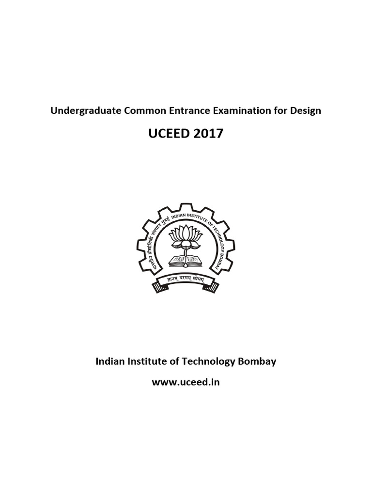 UCEED 2017 - Original Paper With Answer Keys (Part A) | PDF