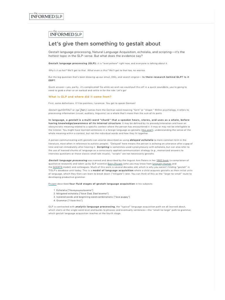 Let’s Give Them Something to Gestalt About | PDF