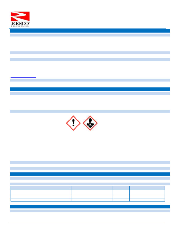 Rescocast 9LI MSDS | PDF