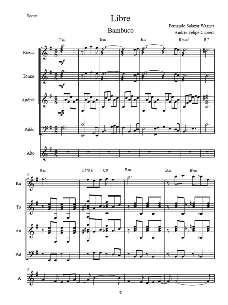 Libre Bambuco Fernando Salazar Wagner | PDF