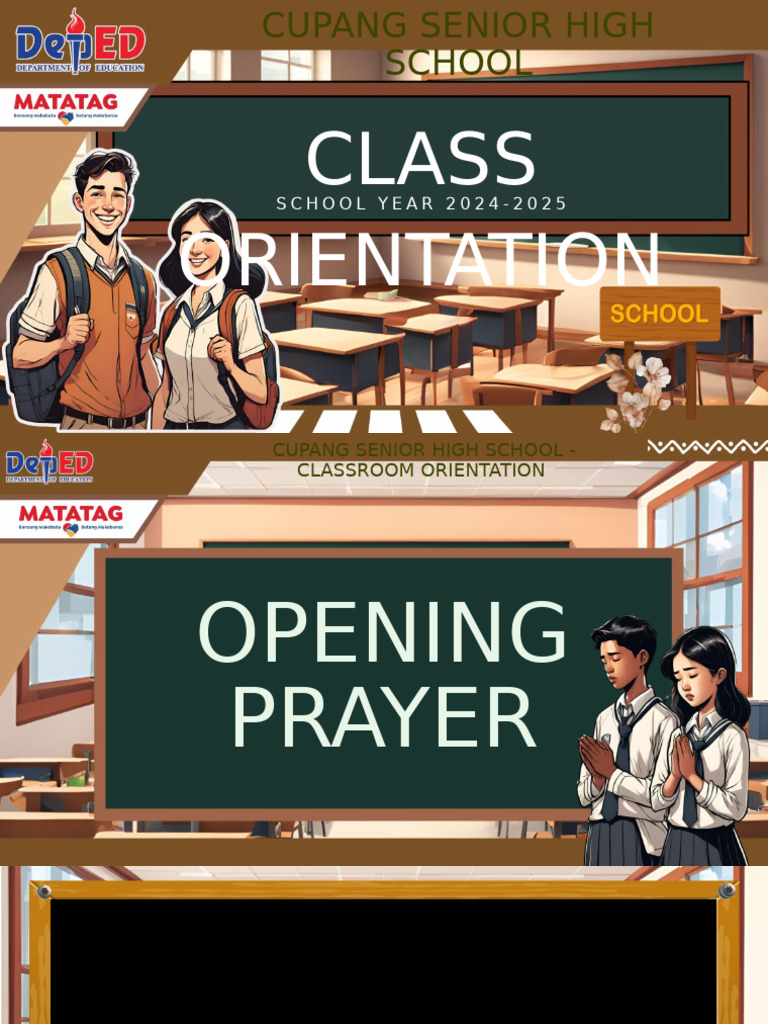 Class Orientation 2024-2025 | PDF