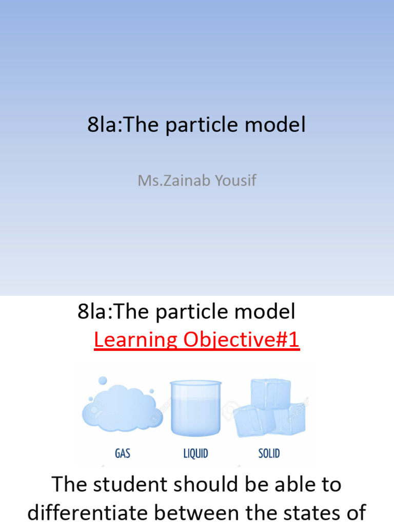 8la - The Particle Model | PDF