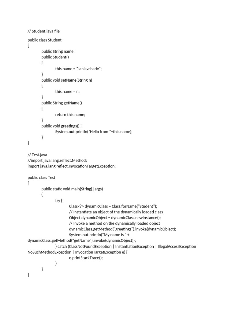 Dynamic Class Loading | PDF