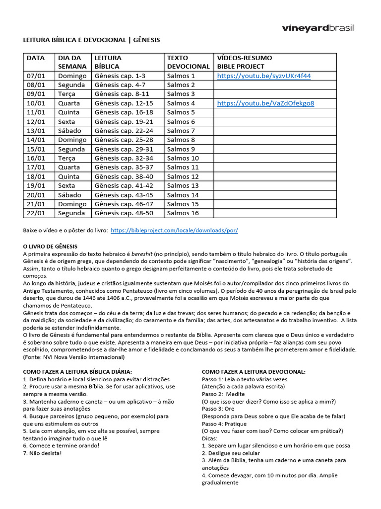 Leitura Bíblica e Devocional 2024 | PDF