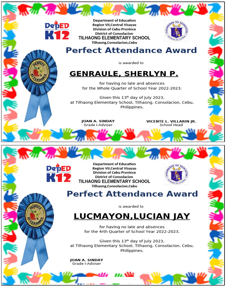 PERFECT-ATTENDANCE-AWARD | PDF