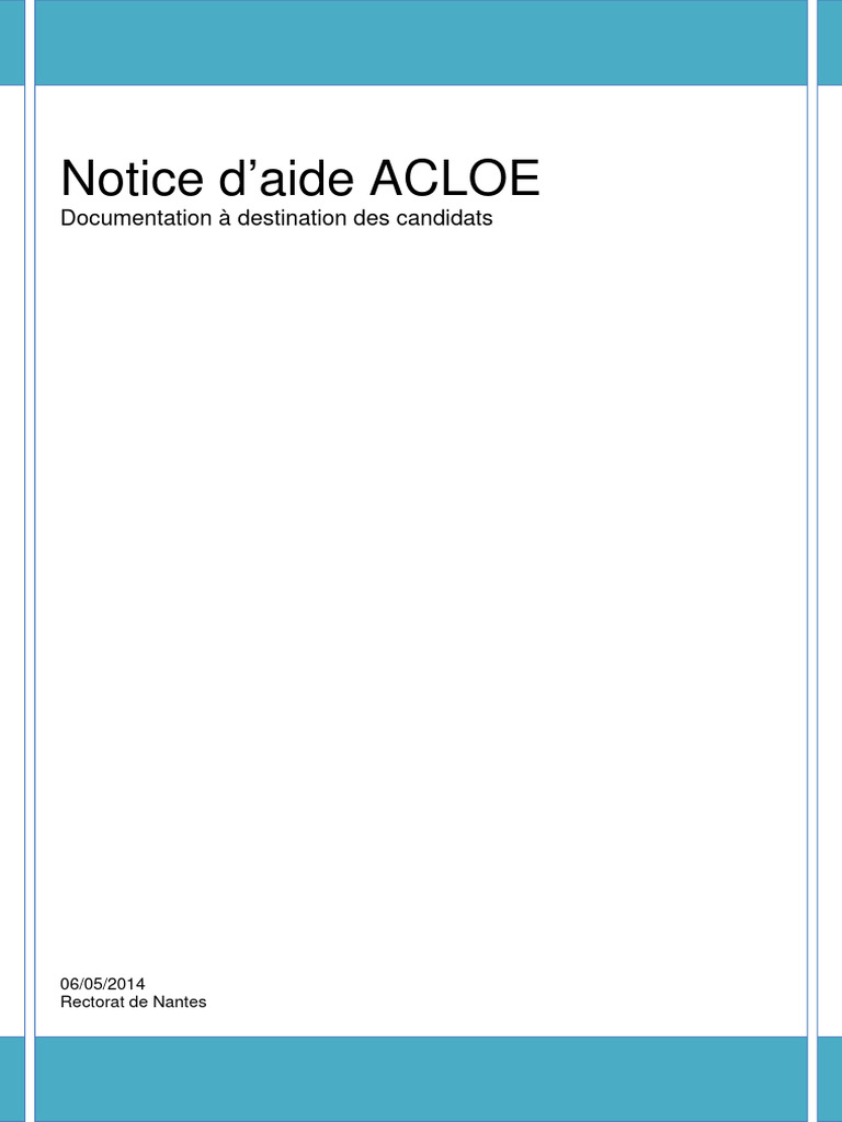 Documentation Acloe 14336 | PDF