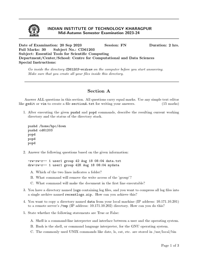 Question Paper | PDF