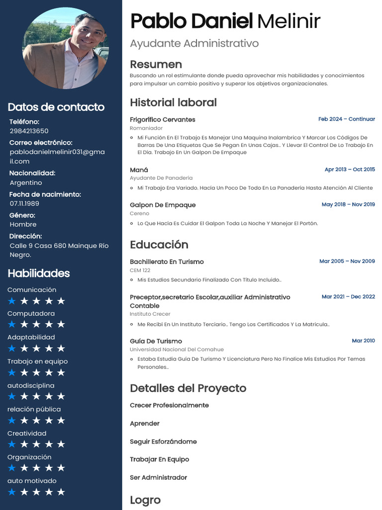 Pablo Daniel Resume 485 | PDF