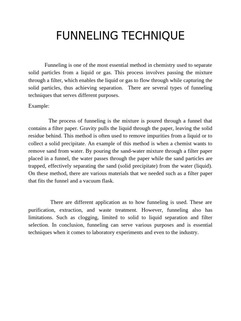 FUNNELING TECHNIQUE | PDF