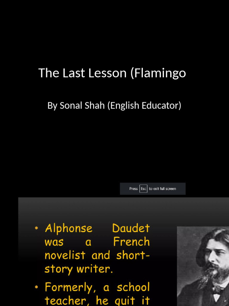 The Last Lesson | PDF